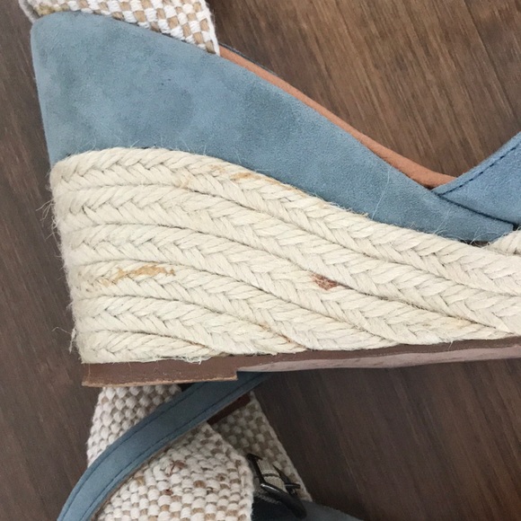 pinaz | Shoes | Pinaz Suede Blue Wedge | Poshmark
